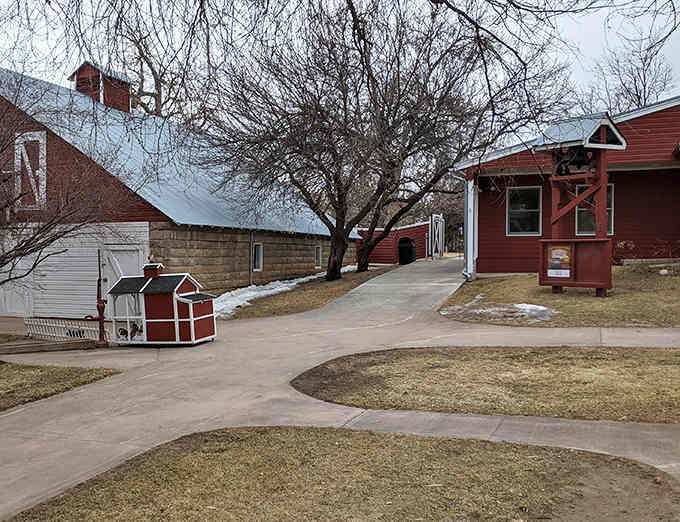The entrance welcomes you with that timeless farm aesthetic that makes city dwellers suddenly crave overalls.