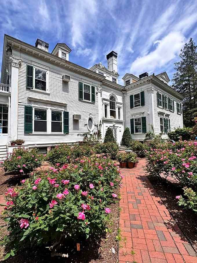 The Colonial mansion stands like it's been waiting patiently for you to finally appreciate good architecture.