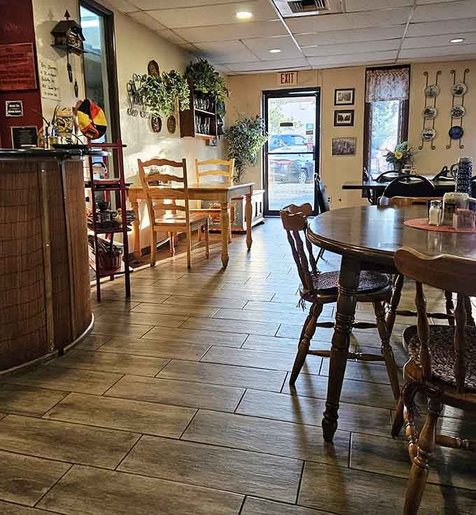 Cozy wooden tables and European charm create the perfect setting for a meal that'll make you forget you're in Arizona.