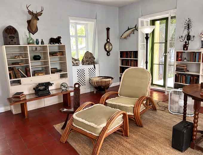 Those rattan chairs have supported more famous writers' backsides than a Manhattan cocktail party in the 1950s.
