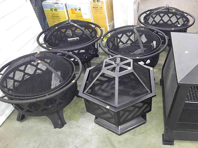 Fire pits gathered like a backyard heating convention, ready to transform your patio into the neighborhood gathering spot.