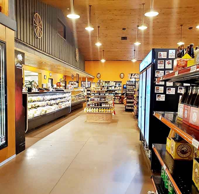 Clean, bright, and organized like a country store should be, with that bakery case calling your name from across the room.