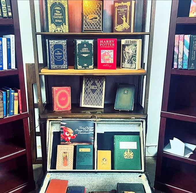 Literary classics and modern favorites share shelf space in this bibliophile's dream corner of the market.