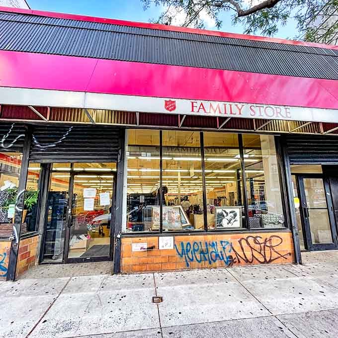 That distinctive pink awning marks the entrance to savings so good you'll think someone made a pricing error.