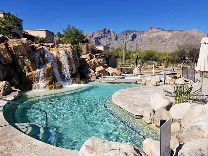 The Santa Catalina Mountains provide a backdrop so stunning, you'll forget you're technically still in a pool.