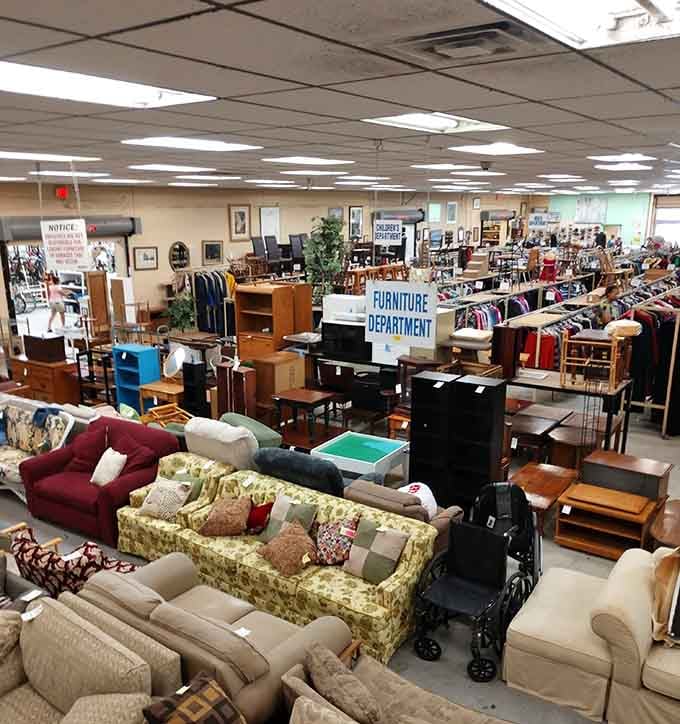 When your furniture department looks like someone combined a showroom with an estate sale, you're doing thrift stores right.