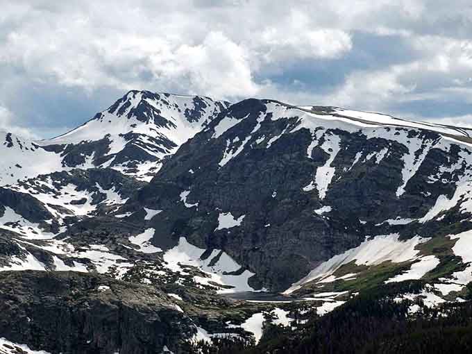 Snow-draped peaks under moody skies create drama worthy of a classic Western, minus the tumbleweeds and with better air quality.