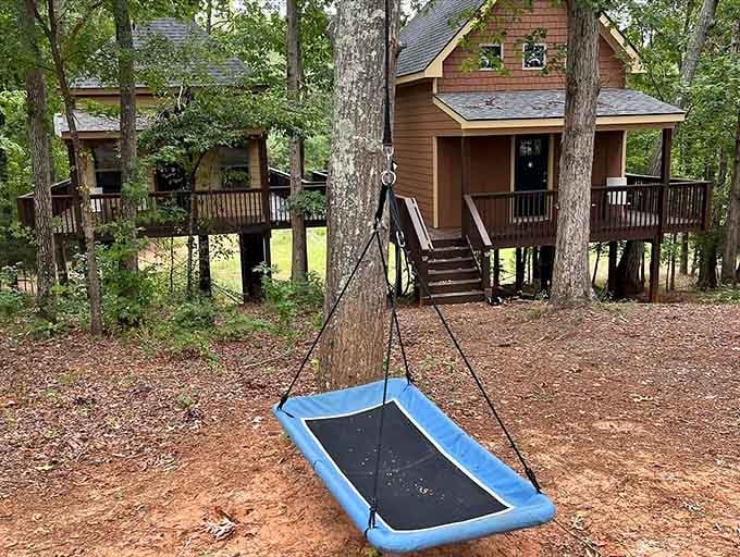 That swing isn't going anywhere, unlike the rope swing from your youth that lasted exactly one summer.
