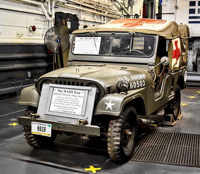 This 1954 Army jeep rode inside a ship that rode the waves at Normandy. Talk about stories.