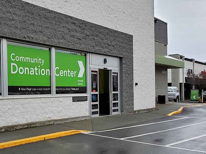 The donation center makes giving back easier than returning that impulse purchase you regretted immediately after buying.