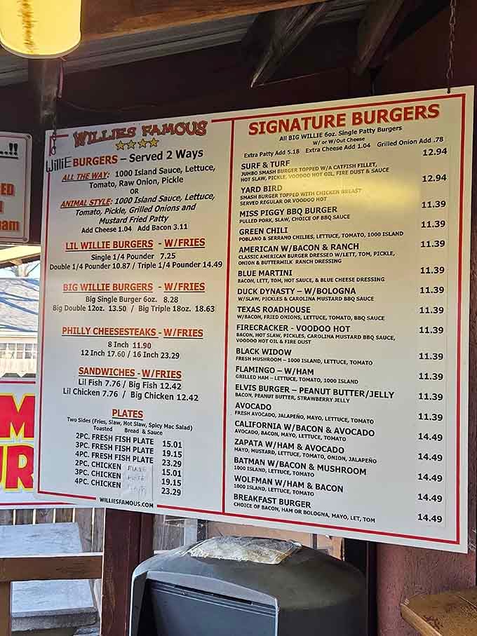 When a menu needs this much space for burger options, you know you've found a place that takes its craft seriously.
