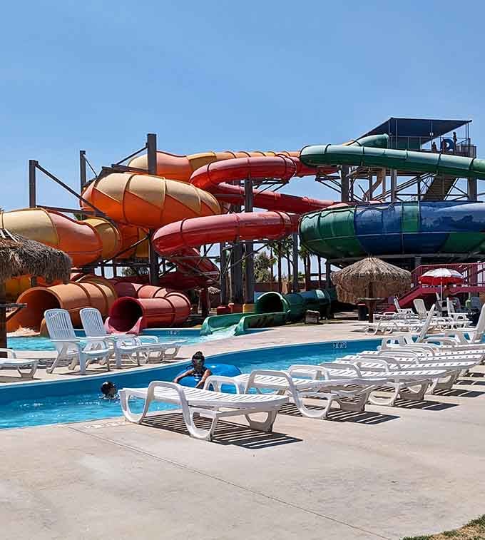 When water slides look like giant candy canes melting in the sun, you know summer's arrived.