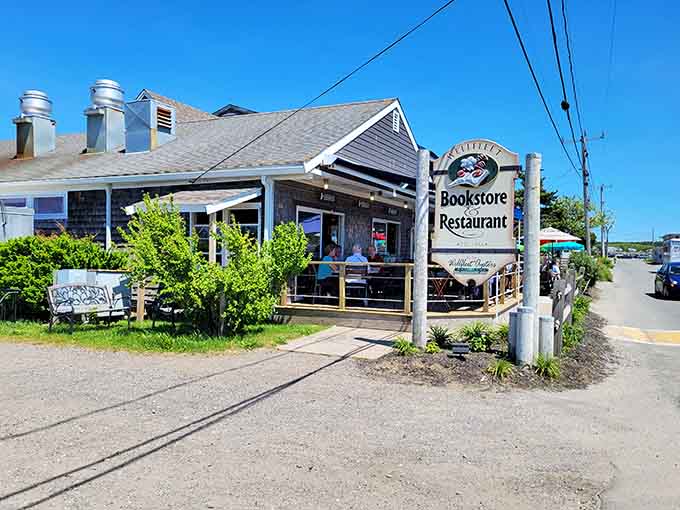 Books and seafood under one roof because someone finally understood what vacation really needs to be.