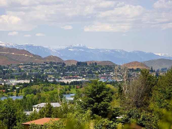 Snow-capped peaks frame the valley where your Social Security check actually covers rent, groceries, and occasional wine tastings.