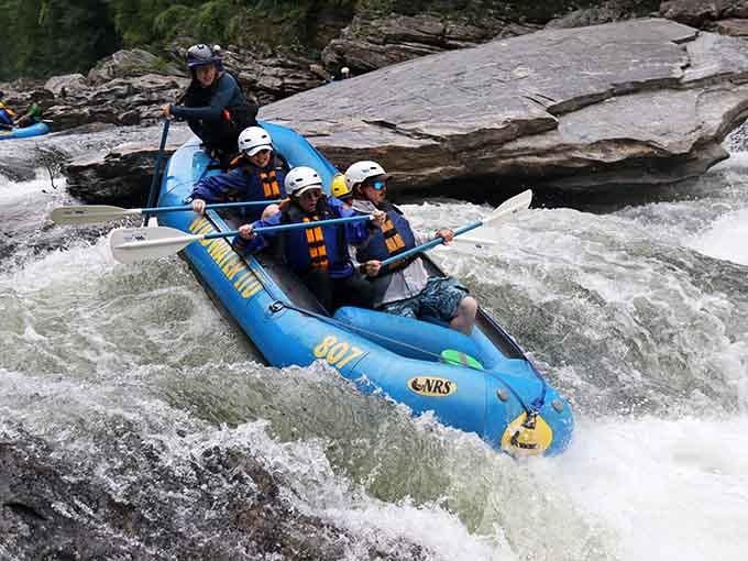 Navigating these rapids requires teamwork, trust, and a healthy appreciation for getting absolutely drenched.