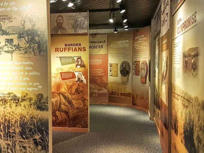 These exhibit panels tell stories that textbooks somehow always managed to skip over completely.