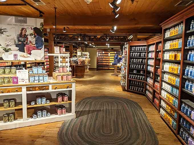 Those wooden floors have seen more sniffing tourists than a perfume counter during the holidays, and they're holding up beautifully.