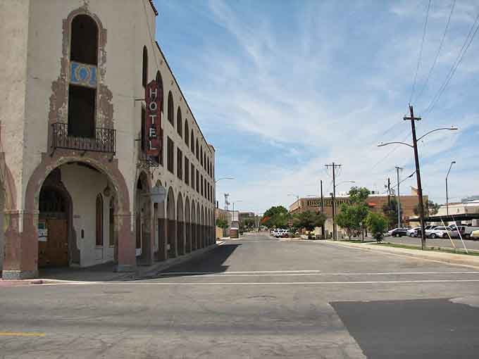 Historic buildings with character that can't be faked, only earned through decades of desert sunshine and stories.