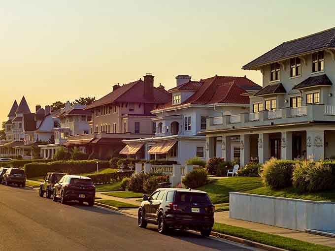 Golden hour transforms these elegant homes into something from a Gatsby dream, minus the wild parties and questionable decisions.