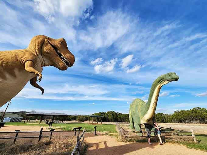 These prehistoric giants having their eternal standoff makes Jurassic Park look like a petting zoo.