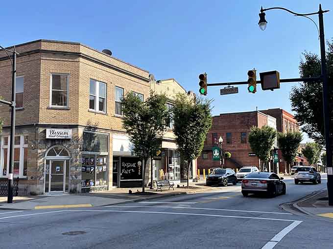 Tree-lined streets and historic buildings create a downtown that feels like stepping into a friendlier, simpler time.
