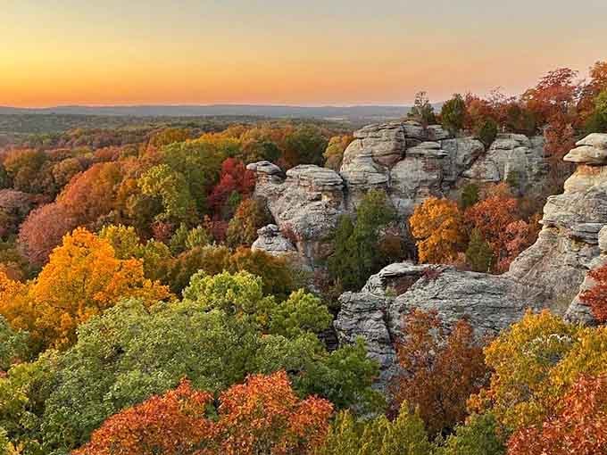 Autumn paints Garden of the Gods in fiery oranges and reds, turning ancient rocks into nature's most colorful gallery.