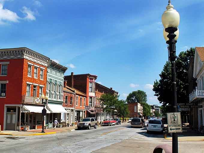 Mark Twain's hometown still looks like it stepped out of his novels, complete with colorful buildings and timeless appeal.