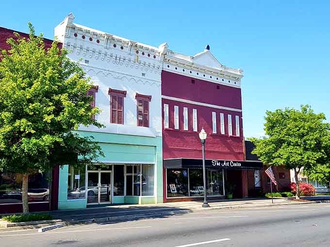 That ornate white cornice work isn't just decoration—it's craftsmanship from an era when buildings were built to impress.
