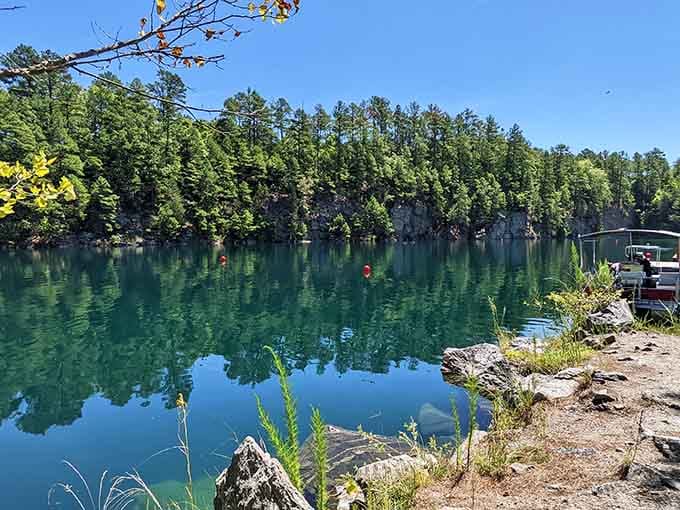 This quarry-turned-paradise shows that turquoise water so clear, you'll swear someone's using a filter on real life.