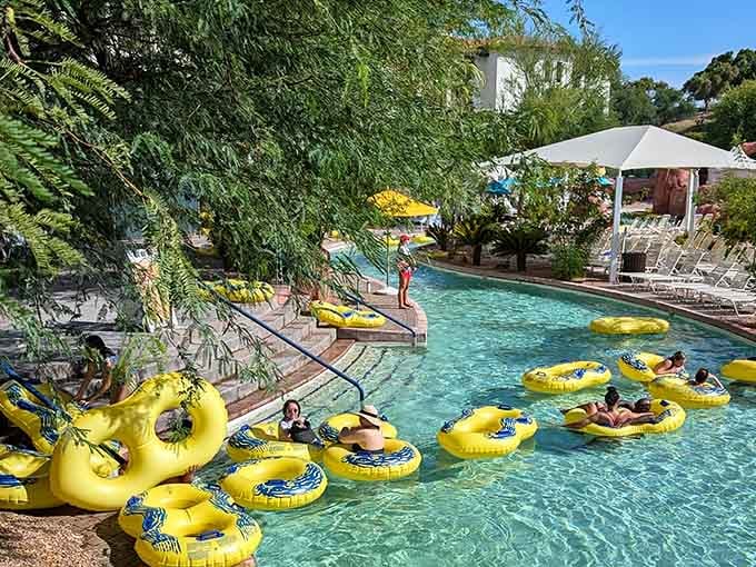 That lazy river winds through lush greenery like a tropical escape, minus the expensive plane ticket required.