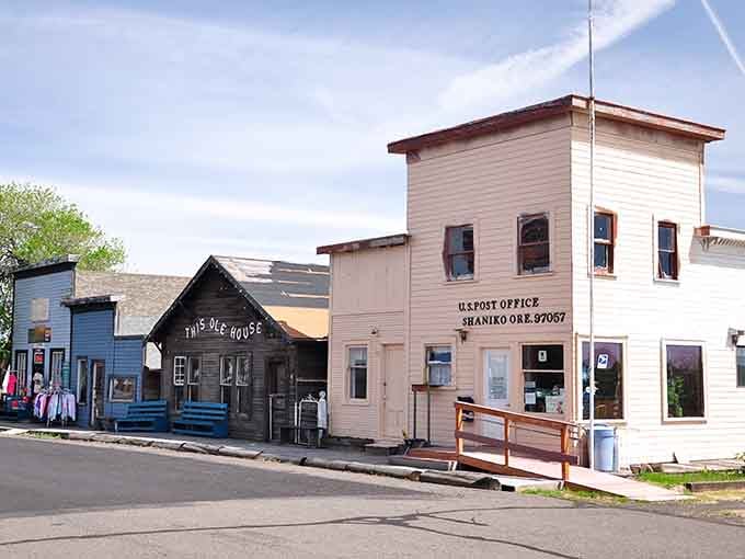 The old post office still stands proud in Shaniko, where tumbleweeds outnumber tourists most days of the year.