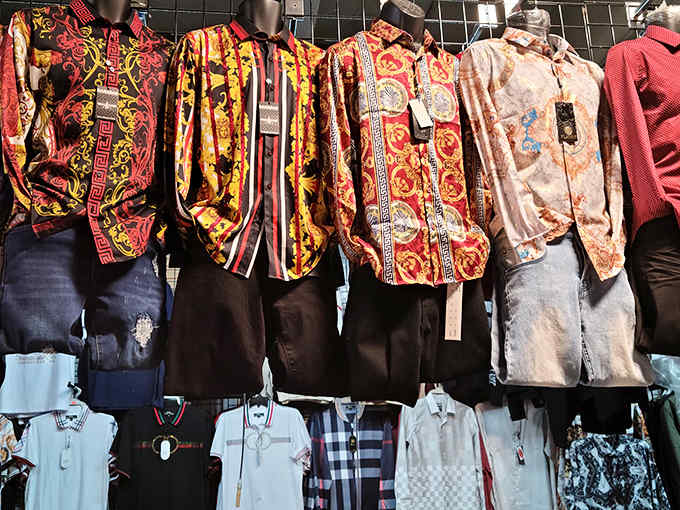 Those vintage shirts hanging there could make your next family reunion the grooviest event of the year.