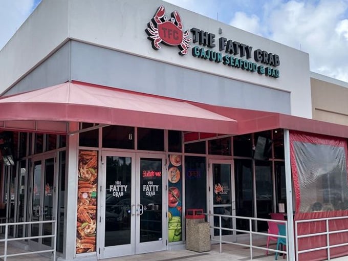 When a giant crab logo greets you at the door, you know you're in for a Cajun seafood adventure.