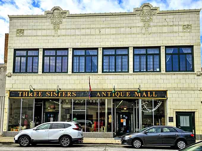 This historic building's ornate stonework tells you they've been keeping treasures safe for generations in Blue Island.