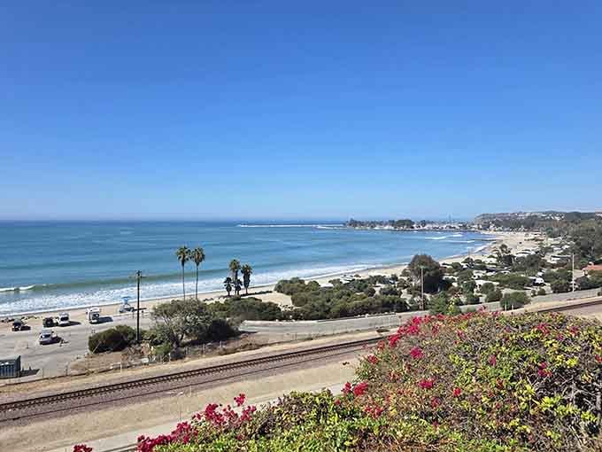 Those palm trees swaying in the breeze make this coastal campground feel like a permanent vacation spot.