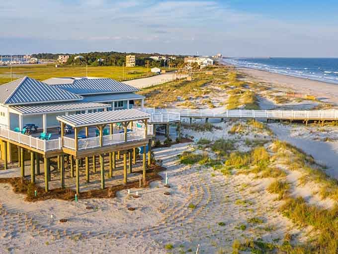 That elevated pavilion offers front-row seats to nature's daily show of waves, wind, and coastal beauty.