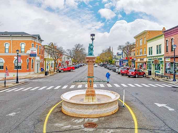 That fountain in the middle of the street is the perfect meeting spot for locals and visitors alike.
