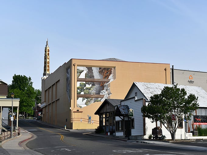 That vintage theater marquee and classic buildings prove Gold Rush towns still know how to make an entrance.