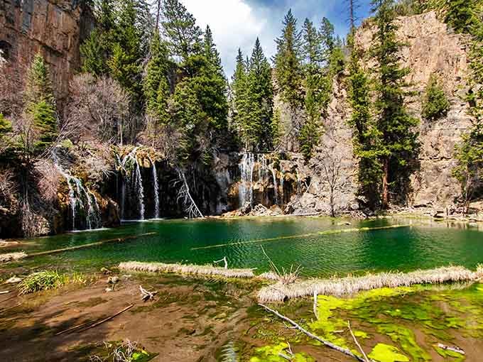 The reflection doubles your pleasure here, turning one stunning waterfall into a mirror-image masterpiece.