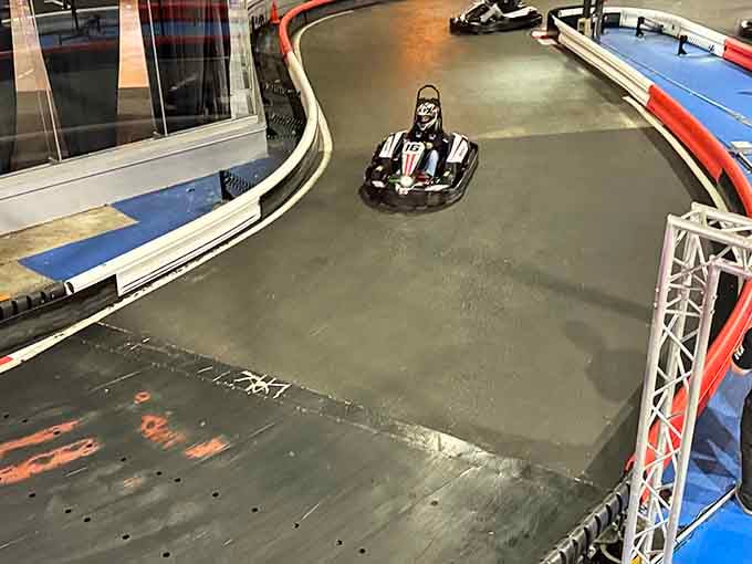 Watch a racer navigate the smooth curves where precision driving separates the champions from the also-rans.
