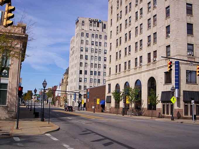 Downtown Mansfield's elegant buildings prove that affordable living doesn't mean sacrificing beauty or the pleasure of walking through streets with real personality.