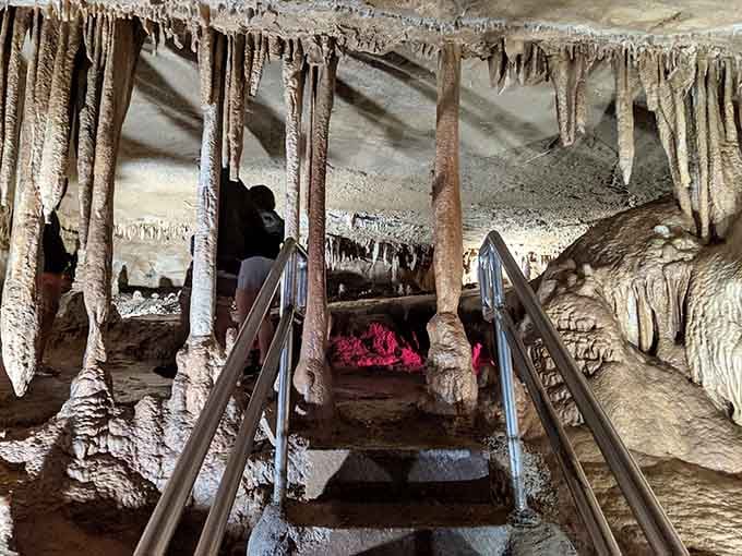 Walking through here feels like entering Carlsbad Caverns' cousin, where every formation earned its place through millennia of dripping dedication.
