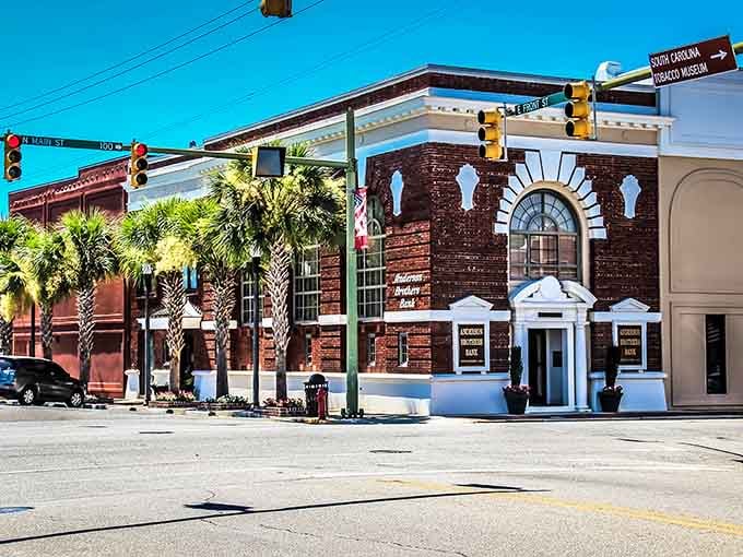 Those arched windows and decorative brickwork remind you when craftsmanship mattered more than construction speed and profit margins.