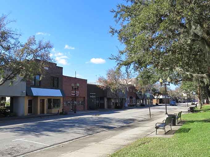 Tree-lined streets and welcoming benches make this downtown feel like Mayberry decided to retire in Florida.