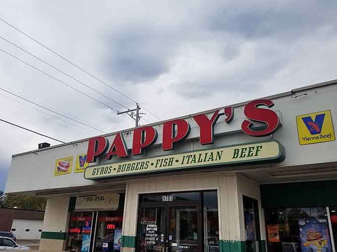 Those bold red letters against the cloudy sky signal comfort food that brings Chicago's best flavors right to you.