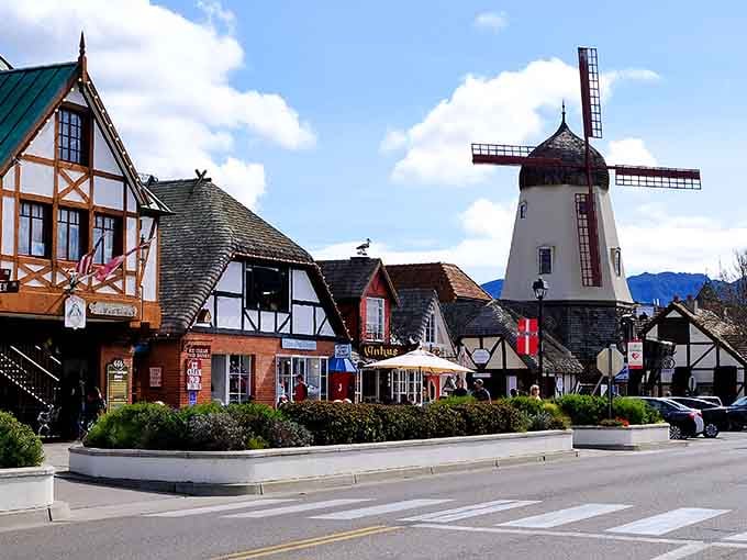 Half-timbered buildings and blue skies create a Danish postcard scene without the need for a passport or kroner.