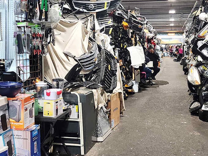 Row after row of goods line these indoor aisles like a department store designed by creative treasure collectors.
