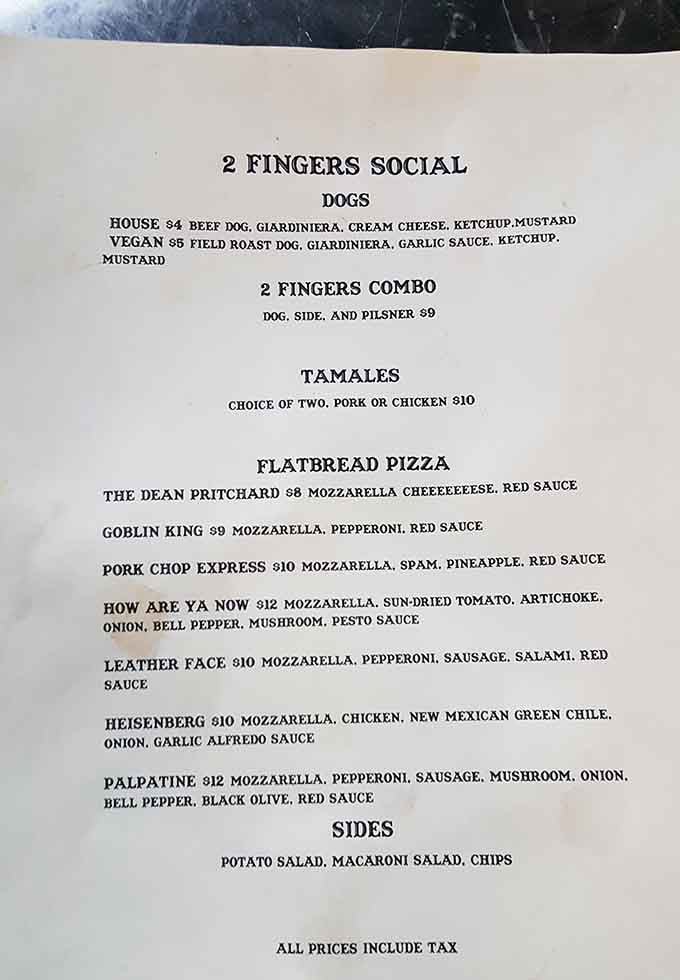 A menu where every flatbread has a story, and every story involves something delicious.