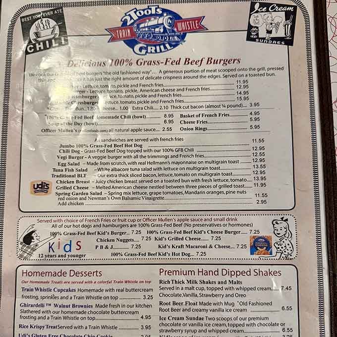 The menu proves this isn't just novelty: grass-fed beef burgers and hand-dipped shakes mean serious business.