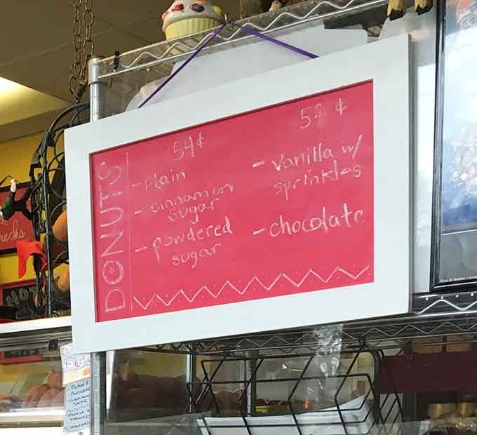 When your donut menu is this simple and perfect, you don't need fancy descriptions or marketing speak to sell them.